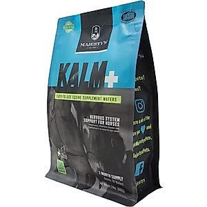 Majesty's Kalm Wafers - Supports Horse / Equine Balanced Behavior and Normal Nervous System Function - Tryptophan, Vitamin B1, Winter Cherry, Inositol - 30 Count (1 Month Supply)