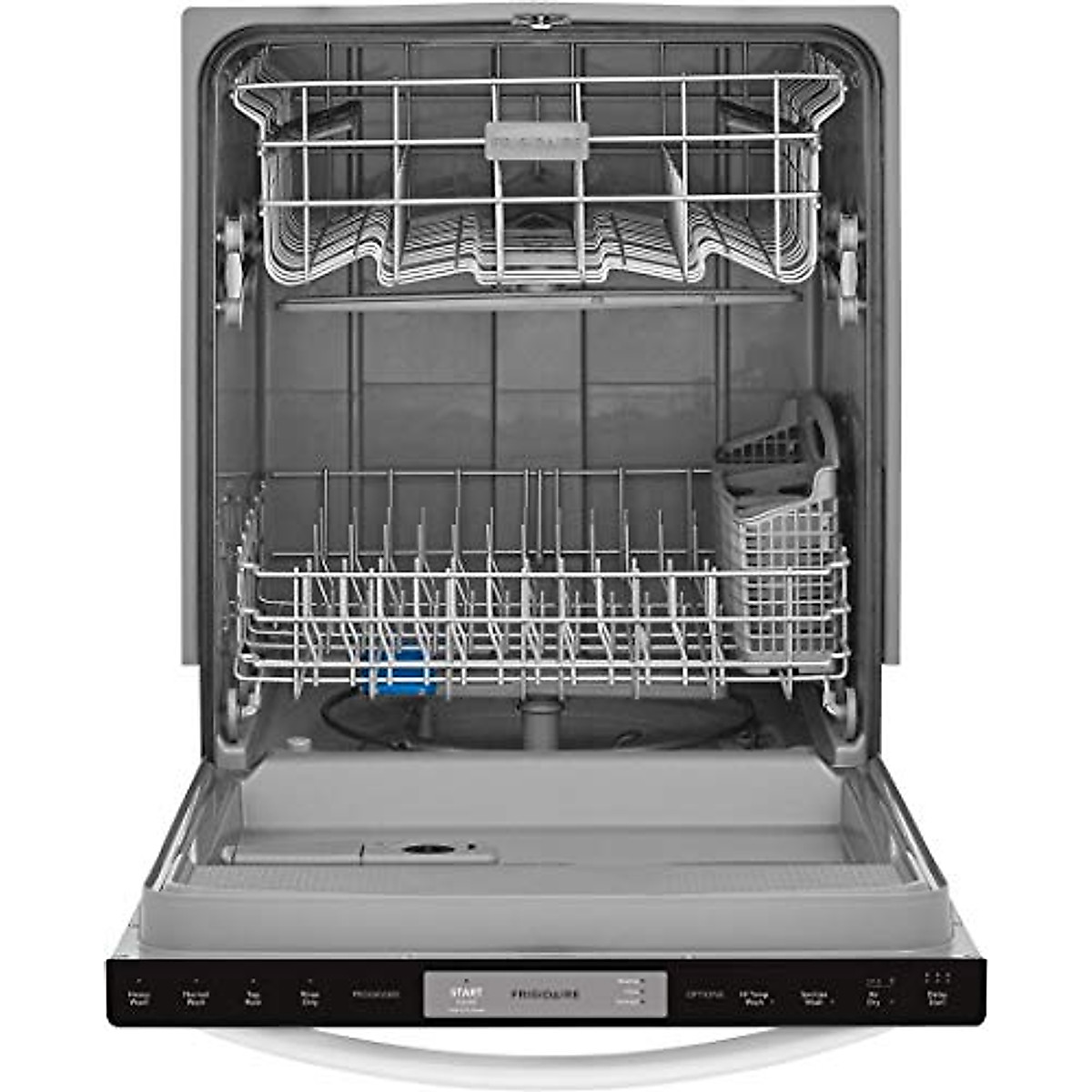 Frigidaire FFID2426TW 24 Energy Star Certified Built-In Dishwasher with OrbitClean Spray Arm Heated Dry 4 Cycles Delay Start and 14 Place Settings in White