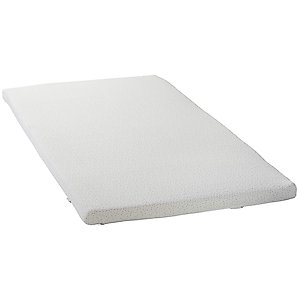 LuxyFluff 2-Inch Gel-Infused Memory Foam Mattress Topper for Cribs and Toddler beds, with Added Ventilated Removable Washable Bamboo Cooling Cover and Corner Straps – 52”x27”x2”