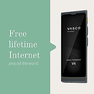 Vasco V4 Language Translator Device | 108 Languages | Free Lifetime Internet in Almost 200 Countries | Cobalt Blue