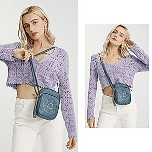 Triple Zip Crossbody Bags for Women Small Cute Cell Phone Purse and Boho Cross body Handbags,Vegan Leather