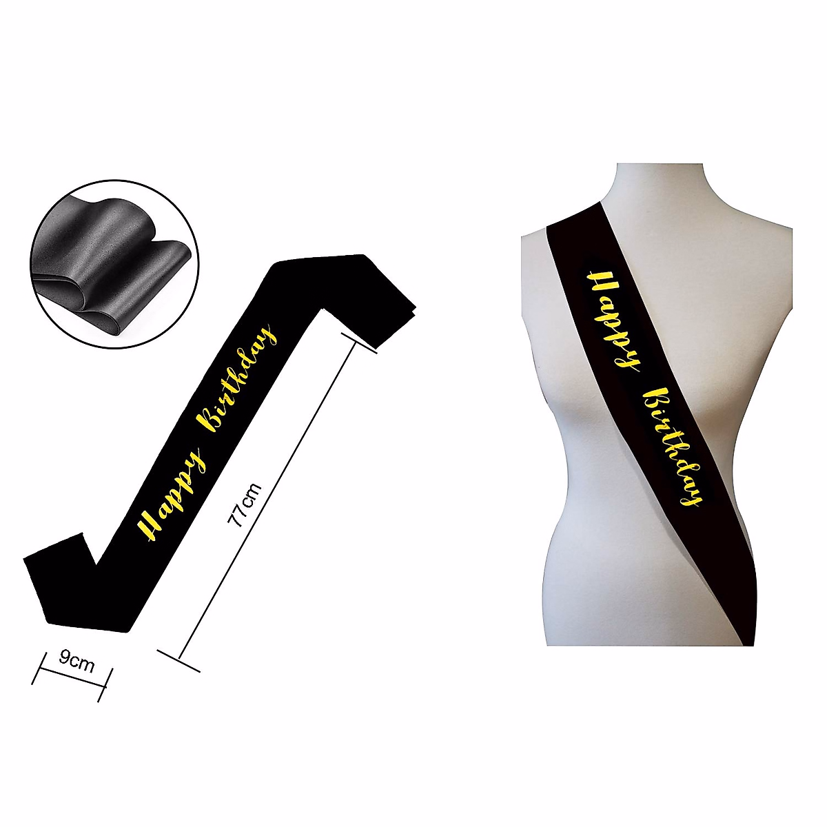 Gold 50th Birthday Decorations kit- Cheers To 50 Years Banner Balloons and Cake Topper, Happy Birthday Sash, Gold Tinsel Foil Fringe Curtains, for Birthday&Anniversary Decorations