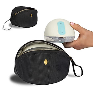 Idaho Jones Mini Breast Pump Bag, Compatible with Elvie Pumps | Black Small Breast Pump Bag with Wrist Strap | Easy to Clean | Padded to Protect Your Pump | Hands-Free Breast Pump Storage Bag