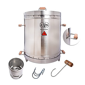 EL BARRIL Grill & Smoker Barrel (EXTRA LARGE)| 100% Stainless Steel Barrel| You can Grill, Smoke, Roast and Bake| Smokeless, Even Heat Distribution & Perfect Preservation for Your Meats