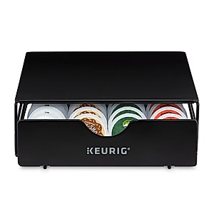 Keurig Slim Non-Rolling Storage Drawer, Coffee Pod Storage, Holds up to 24 Keurig K-Cup Pods, Black, Storage Drawer - 24ct, 9.2 x 3.3 x 12.2 inches