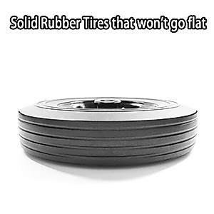 10" x 2.5" (4.10/3.50-4) Solid Rubber Hand Truck Wheels, Dolly Wheels Replacement, Wheelbarrow Flat Free Tires for Cart- 660 lb Load Capacity, Pack of 2