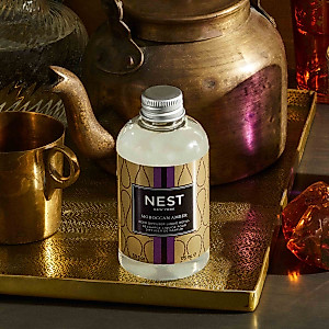 NEST New York Reed Diffuser Liquid Refill, Moroccan Amber - 5.9 fl oz - Fragrance for Up to 90 Days - Flame Free