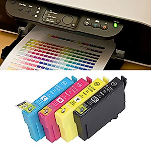 Hilitand 4PCS Printer Ink Cartridge Color Printing Large Capacity Ink Cartridge Replacement for Office Print Photos, Test Papers, Documents