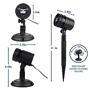 Christmas Laser Lights, Christmas Lights Projector Outdoor Christmas Decoration, Led Decorative Projector, Remote Control, 8 Patterns Decorative Light for Outdoor Indoor, Xmas, New Year, Yard, Patio