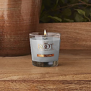 Root Candles Honeycomb Veriglass Scented Beeswax Blend Candle, Small, Tobacco Vanilla