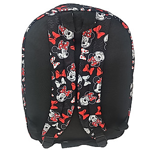 Disney Minnie Mouse 16" Backpack Front Pocket All Over Print School Bag