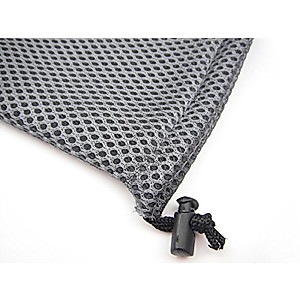 ALL in ONE 6pcs Grey Nylon Mesh Drawstring Bag Pouches for Mini Stuff Cellphone Mp3 10x15cm (4x6 Inch)
