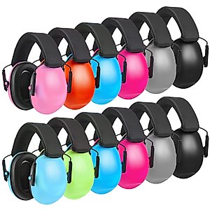 Amylove 12 Pcs Kids Noise Cancelling Headphones Bulk Ear Muffs Noise Protection 27dB Autism Sensory(Pretty Style)