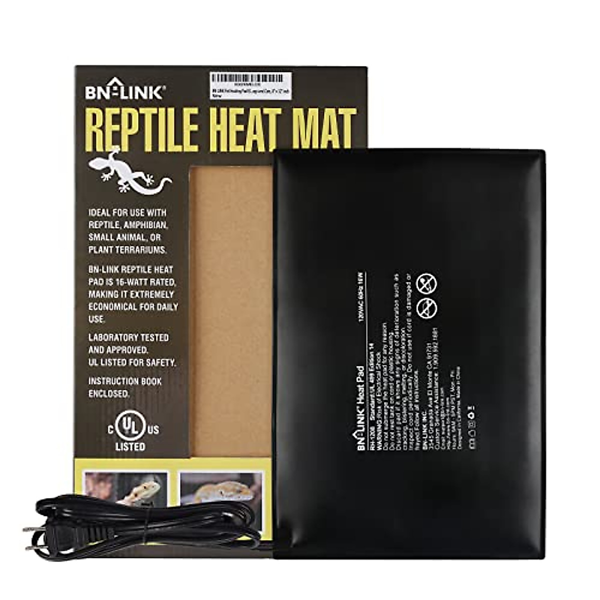 BN-LINK 8" X 12" Reptile Heating Mat & Smart WiFi Digital Temperature Controller Heating Cooling Compatible with Alexa and Google Home for Reptiles Aquarium