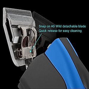 FURZONE Detachable Blade - Size 5FW Wide Blade 1/4", Made of Extra Durable Japanese Steel, Compatible with Most Andis, Oster, Wahl A5 Clippers