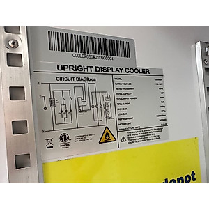 Commercial Refrigerator Glass 2-Door Slim Merchandiser Display Cooler Case Fridge NSF, Bottom-Mounted, 36 inches width, capacity 18 cuft 110V, Restaurant Kitchen Cafe LGS-650W