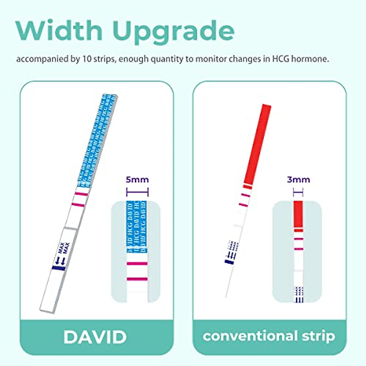 DAVID Pregnancy Tests Kit HCG Pregnancy Tests Strips Early Detection,Accurate and Reliable Results 6 Days Earlier Than The Missed Period - 6 Lightweight Midstream Sticks and 10 Strips (16 Pack)