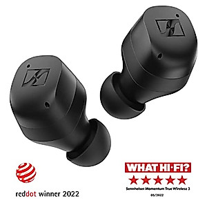 Sennheiser MOMENTUM True Wireless 3 Earbuds -Bluetooth In-Ear Headphones for Music and Calls with ANC, Multipoint connectivity , IPX4, Qi charging, 28-hour Battery Life Compact Design - Black