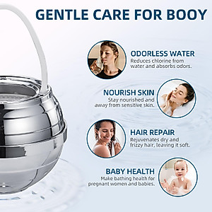 Bath Ball Filter, Bath Ball Water Filter, Bathtub Water Filter, Bath Ball Bathtub Water Filter for Tub Faucet - BPA Free - Grey