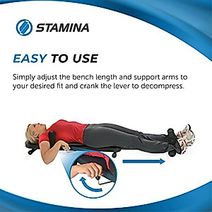 Stamina InLine Bench - Back Stretch Decompression Bench - Inversion Table Workout Bench for Home Workout - Up to 250 lbs Weight Capacity
