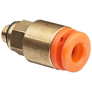 SMC KQ2H07-U03A Brass Push-to-Connect Tube Fitting, Adapter, 1/4" Tube OD x 3/8" UNI Thread Male