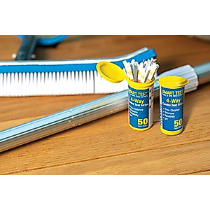 Poolmaster 22200 Smart 4-Way Swimming Pool and Spa Water Chemistry Test Strips, 100 Count, 2 Pack, Made in The USA, Yellow