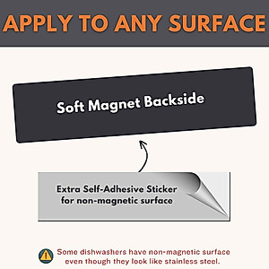 Mini Dishwasher Magnet Clean Dirty Sign - 3.9 x 1.1 inches - Extra Small Size - Slide Indicator Strong Magnetic Kitchen Gadgets - New Home Essentials - Countertop Dishwashers - Matt Black