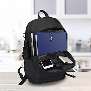 Credibility Accordion File Folder Organizer, 2 Packs Vertical Expanding According Plastic File Folder Bag with 7 Pocket and Labels for A4 Letter Size Paper Document, Bungee Closure, 13.78” x 9.84''