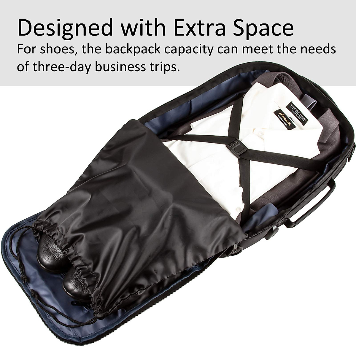 OPACK Rfid Business 15.6 inch Laptop Backpack Convertible Increase Compartment Anti-Theft Laptop Rucksack USB Charging and Water Resistant College Multi-Functional Travel