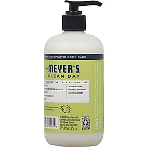 Mrs. Meyer's Clean Day Hand Lotion, Long-Lasting, Non-Greasy Moisturizer, Cruelty Free Formula, Lemon Verbena Scent, 12 oz