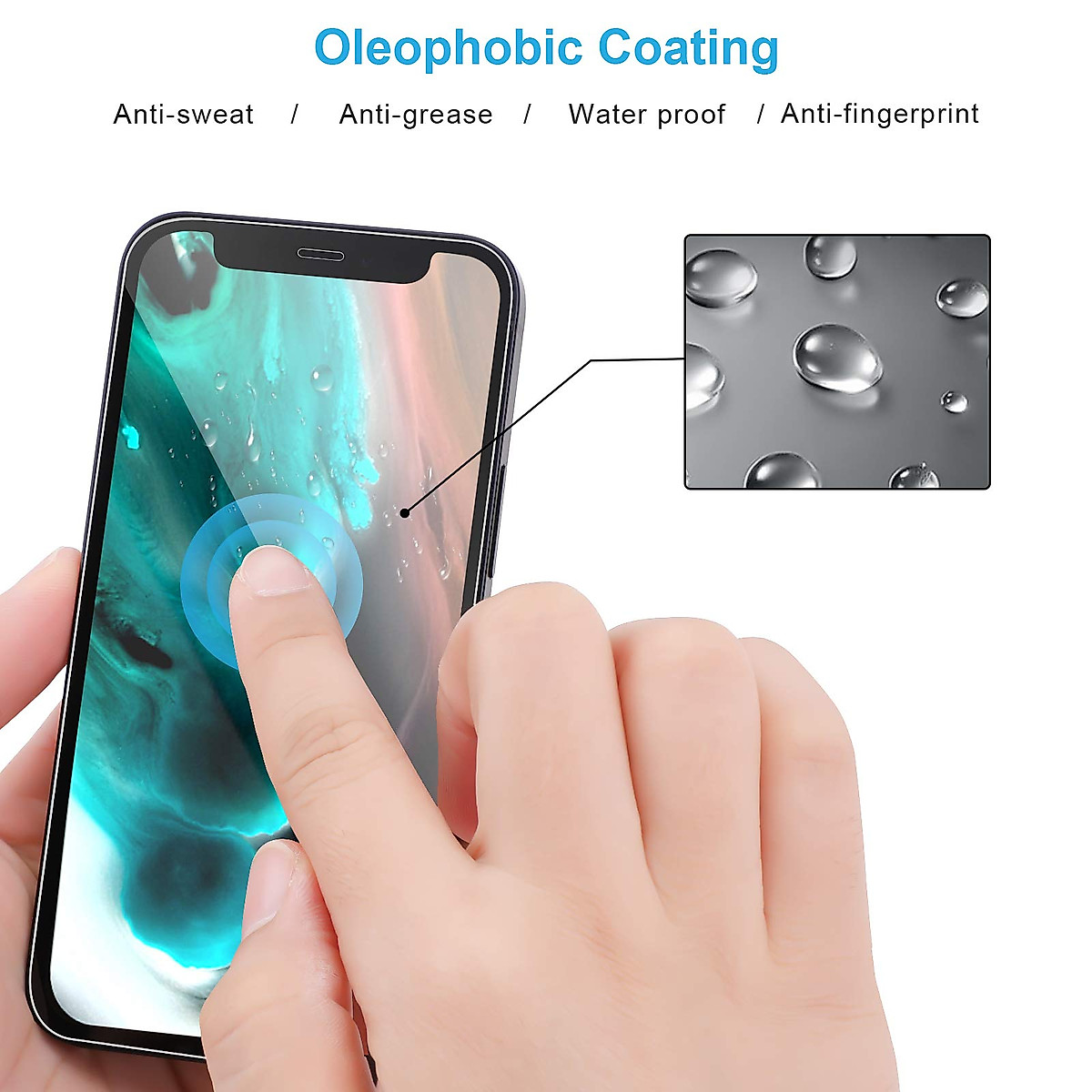 (4-Pack) Tempered Glass Screen Protectors for iPhone 12 Mini 5.4-inch with Back Covers, Akwox 9H Front Screen Protector and Back Screen Protector for iPhone 12 Mini (5.4" Display, 2020)