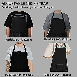 POFULL Mimi Gift Mimi Mother's Day Gift Mimi's Kitchen Never Runs Out Of Kisses and Cookies (Mimi's Kitchen Apron)