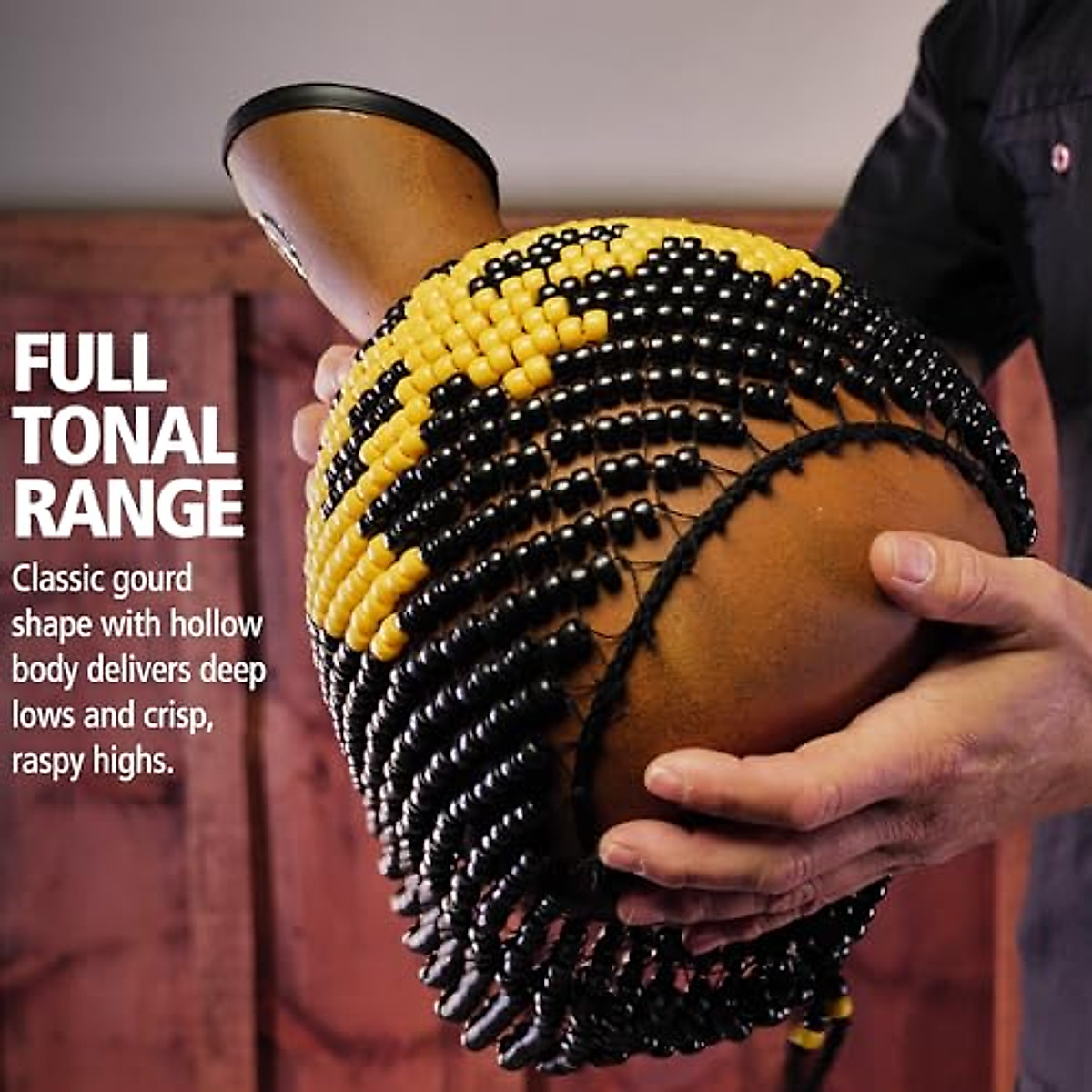 Meinl Percussion Shekere Gourd Instrument with Adjustable Beaded Net — NOT Made in China — Premium Fiberglass, 2-Year Warranty (SHR-BR)