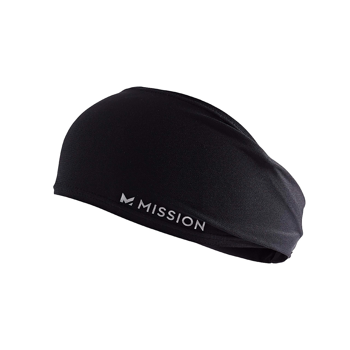 Mission Cooling Tapered Headband, Black - Lightweight & Breathable - Cools Up to 2 Hours - UPF 50 Sun Protection - Machine Washable