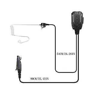 Retevis RT29 Walkie Talkie Earpiece, Compatible RT29 RT47 RT47V RT48 RB23 RB46 RT83 RT87 Ailunce HD1 Motorola EX500 GP328Plus Two Way Radio, Covert Acoustic Tube Headset with Mic(1 Pack)