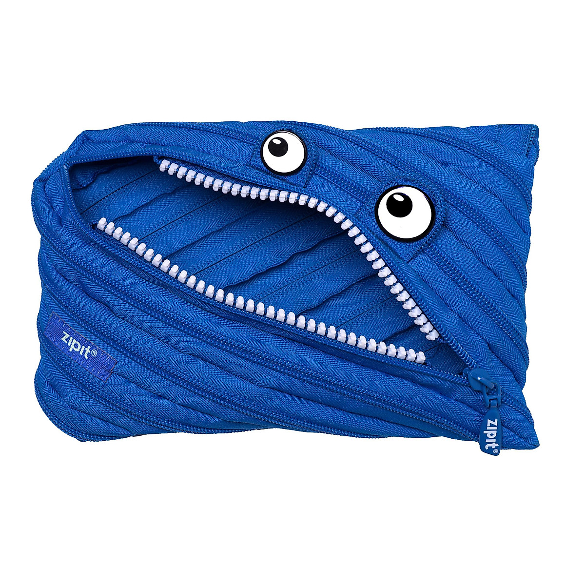 ZIPIT Monster Large Pencil Case for Boys | Pencil Pouch for School, College and Office | Pencil Bag for Kids (Blue)