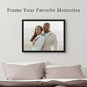 SIGNLEADER Custom Wall Art Gallery Wall Print for Living Room, Bedroom, Office, Nursery, Personalized Photo Prints with Frame, Custom Picture Gifts for Mom, Dad, Couples, Wedding, Family, Baby, Pets - 12"x16" BLACK