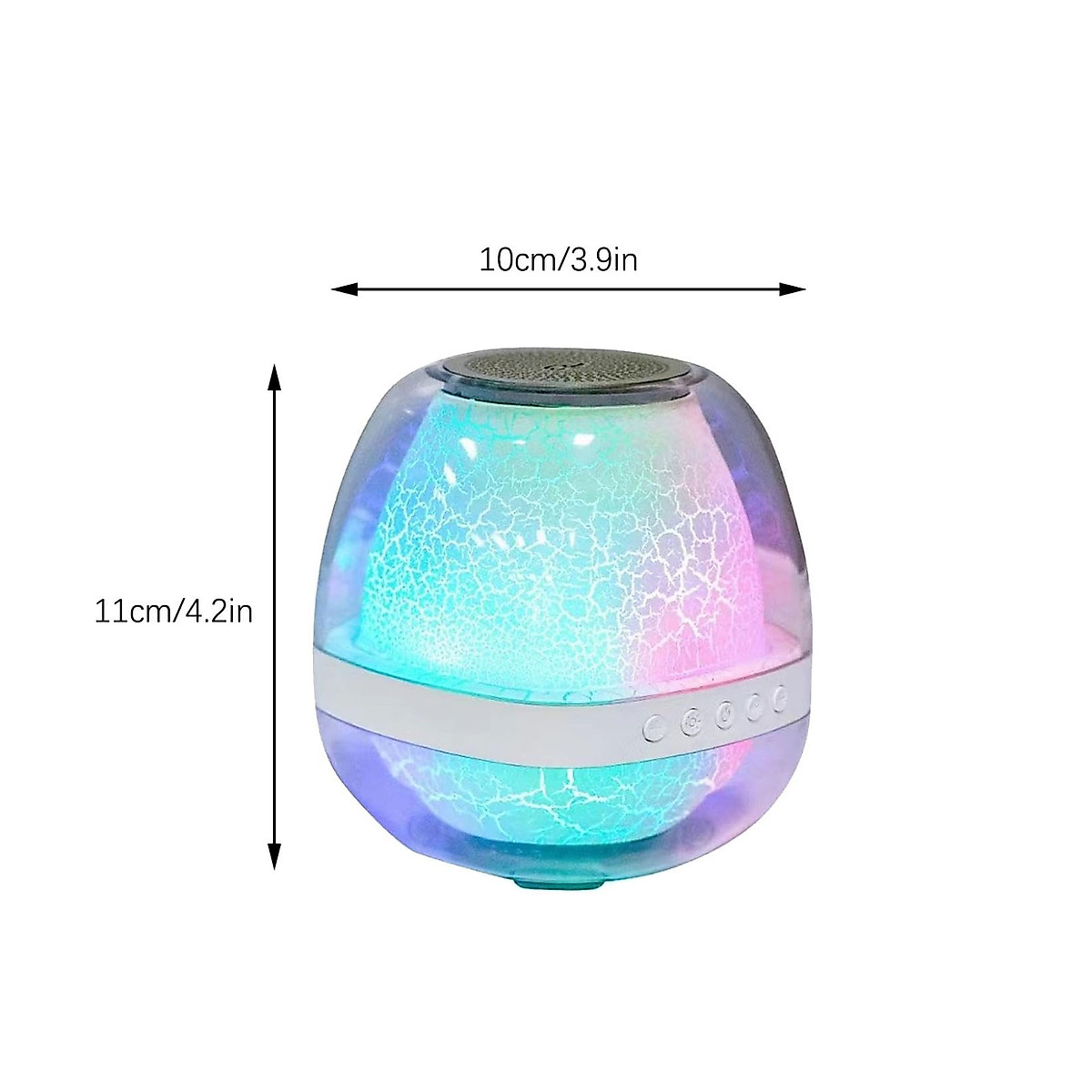 Mini Bluetooth Speaker, Portable Speaker 8W Stereo Sound with Multi LED Light Dynamic Modes, Subwoofer, Full Screen Color Light, Outdoor
