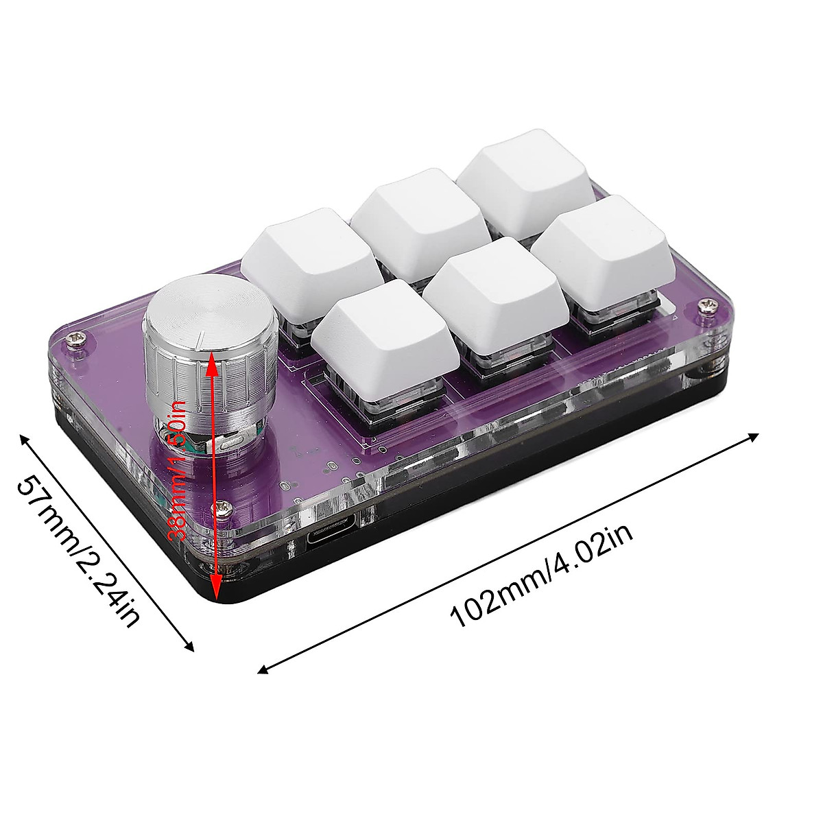 Jopwkuin Mini Gaming Keyboard, Plug and Play One Handed Mechanical ...