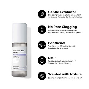 YNOTCARE Ingrown Hair Treatment Routine For Bikini Area After Hair Removal - Strawberry Sugar Exfoliating Scrub 8.81oz, Ingrown Hair Serum Original 1.69oz