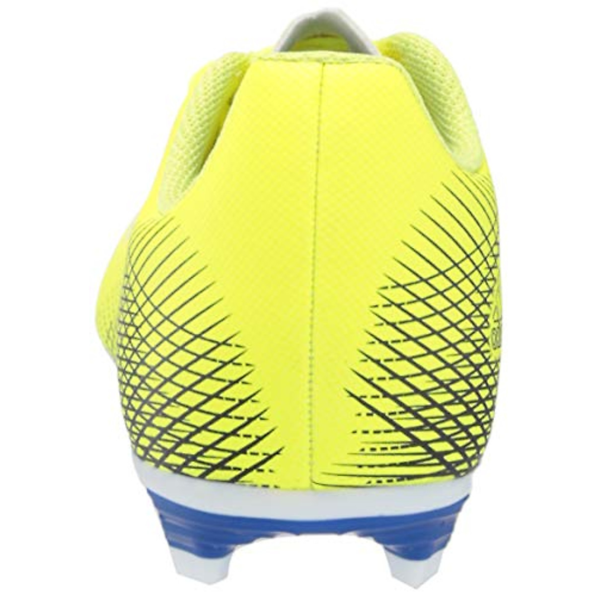 adidas Boy's X GHOSTED.4 Soccer Shoe, Solar Yellow/Black/Team Royal Blue, 5.5 Big Kid
