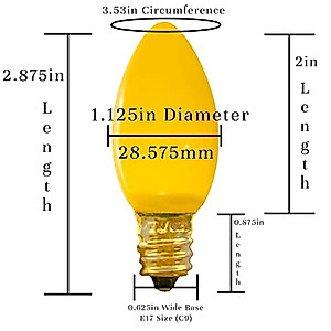 Multi-Color Christmas Lights Solid Color Ceramic Flashing Twinkle Bulbs C9 E17 Indoor Outdoor