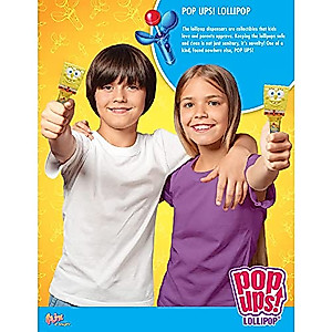 Pop Ups! Spongebob Squarepants Lollipop Holder | Collectable Spongebob Toy Lollipop Case | Party Favors for Halloween, Goodie Bags, Piñata Candy, Game Prizes | Bulk Set of 12 | Lollipops Included