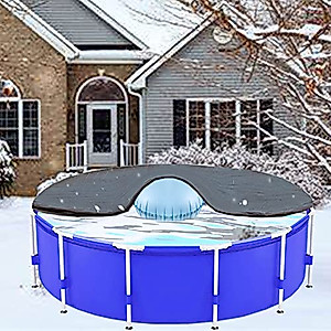 2PACK Round Air Pool Pillow for Above Ground Swimming Pool Covers,4' x 4' Winter Pool Winterizing Closing Kit with Ropes,Super Durable PVC & Strong Cold Resistant Pool Cover Air Pillow