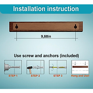 Simple Useful 12 Inch Magnetic Knife Holder for Wall - Knife Magnetic Strip - Magnetic Knife Holder - Magnetic Knife Strip - Knife Magnet, Brown