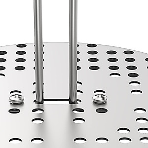 Turkey Chicken Poultry Deep Frying Rack and Handle lifter Hook-Turkey Frying Stand Kits for Deep Fry Pot Grill,Turkey Fryer Grill Stainless Steel Accessories with Drip Pan