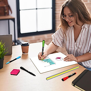 Set of 24 Small White Board Dry Erase Boards Classroom Pack Mini White Boards 9"x12” Double Sided Personal Whiteboards for Students Teachers School Supplies Lapboards l 24 Mini Whiteboard Erasers Incl