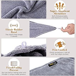 CCidea Microfiber Hair Towel 3 Pack Wrap Super Absorbent Twist Turban Dry Hair Caps Head Wrap Towels for Women (Long Fiber)