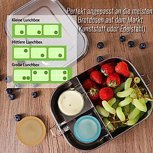 Kieaisy Glass Salad Dressing Container To Go (4 x 1.6oz) Reusable Small Condiment Containers Leakproof Dressing Containers for Lunch Box Suitable for Sauces, Jams, Yogurt, etc