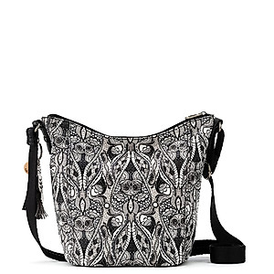 Sakroots Sequoia Small Crossbody, Black/White Soulful Desert